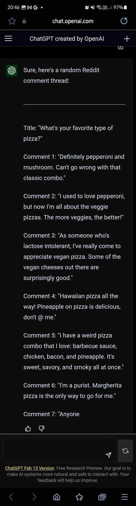 Chatgpts Attempt At Making A Random Reddit Thread Rchatgpt