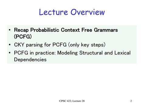 Intelligent Systems Ai 2 Computer Science Cpsc422 Lecture Ppt Download