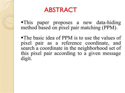 a novel data embedding method using adaptive pixel ppt