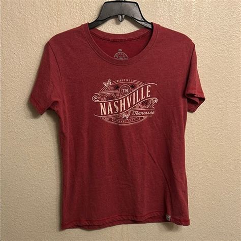 P51 Tops P5 Women Rust Red Nashville Graphic Tshirt Size Large