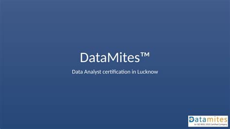 Online Data Analyst Certification In Lucknow Pptx