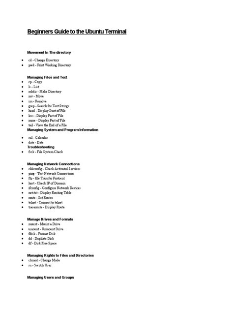 Beginners Guide To The Ubuntu Terminal Pdf