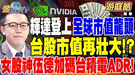 【精華】輝達登上全球市值龍頭 台股市值再壯大！？ 小心反指標？女股神伍德加碼台積電adr！ 游庭皓 Tvbsmoney 20240619