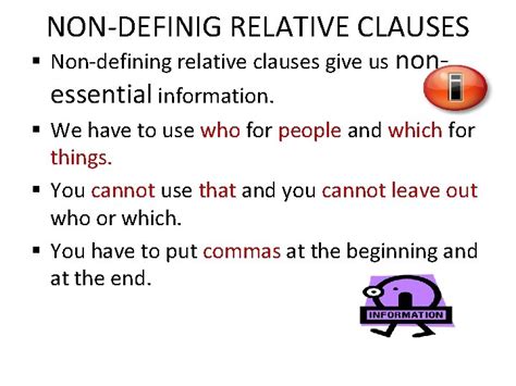DEFINING RELATIVE CLAUSES I Defining Relative Clauses Give