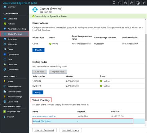 Tutorial To Configure Network Settings For Azure Stack Edge Pro Device With Gpu In Azure Portal