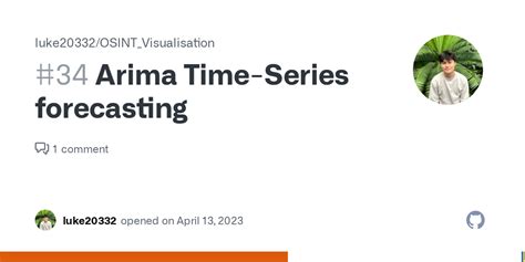 Arima Time Series Forecasting · Issue 34 · Luke20332osint