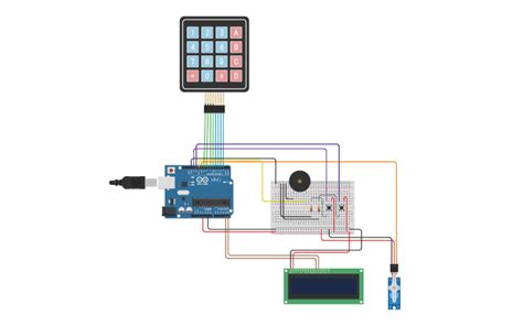 Circuit Design Proyecto Cerradura Eléctrica Tinkercad