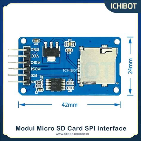 Modul Sd Card Spi Interface For Arduino Reading Sd Card Ichibot Store