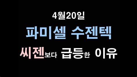 파미셀 주가 신풍제약 주가 전망 F 씨젠 수젠텍 Youtube