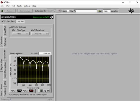 Ads1262evm Pdk Sampling Rate And Number Of Samples When Using Adcpro Data Converters Forum