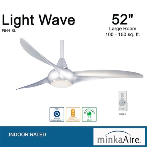 Minka Aire Light Wave 52 In Silver With Silver Blades Led Propeller