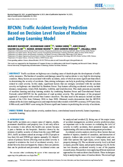 Pdf Rfcnn Traffic Accident Severity Prediction Based On Decision