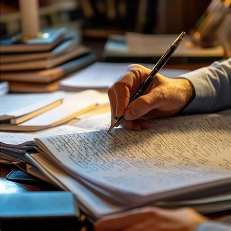 A Writer Revising A Script With Handwritten Notes And Edits Visible On