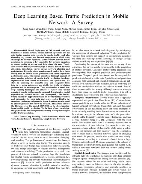 Pdf Deep Learning Based Traffic Prediction In Mobile Network A Survey