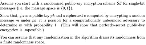 Solved Assume You Start With A Randomized Public Key