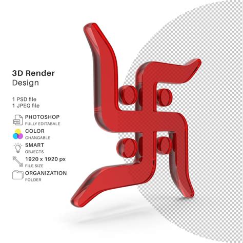 Premium Psd A Red 3d Symbol For A 3d Model