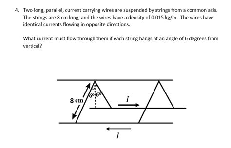 Solved Two Long Parallel Current Carrying Wires Are Chegg Com