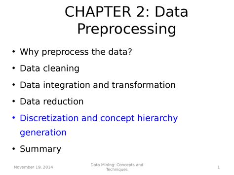 Data Minining Discretization And Concept Hierarchy Generation Docsity