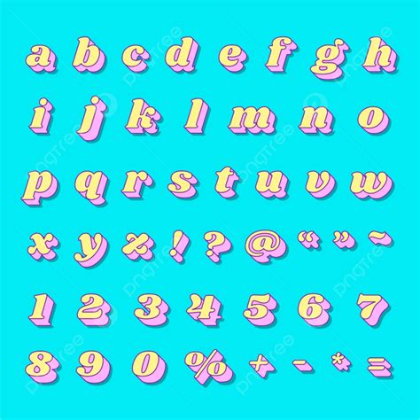 굵은 알파벳 숫자 세트 벡터 복고풍 타이포그래피 장식적인 편지 징후 Png 일러스트 및 벡터 에 대한 무료 다운로드 Pngtree