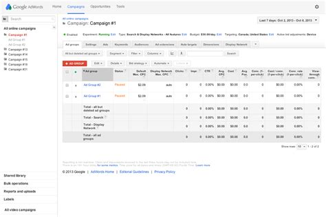 Create A New Ad Group Previous AdWords Help