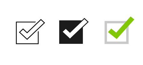 Check Mark With Boxes And Tick Done List Vector Image