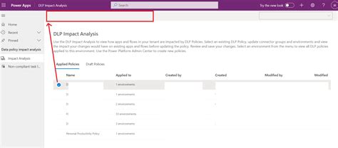 CoE Starter Kit BUG DLP Impact Analysis UX Problem With The Creator Kit Command Bar