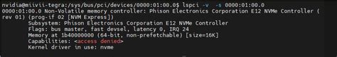 why is the number of pcie nvme device bar spaces different beteen