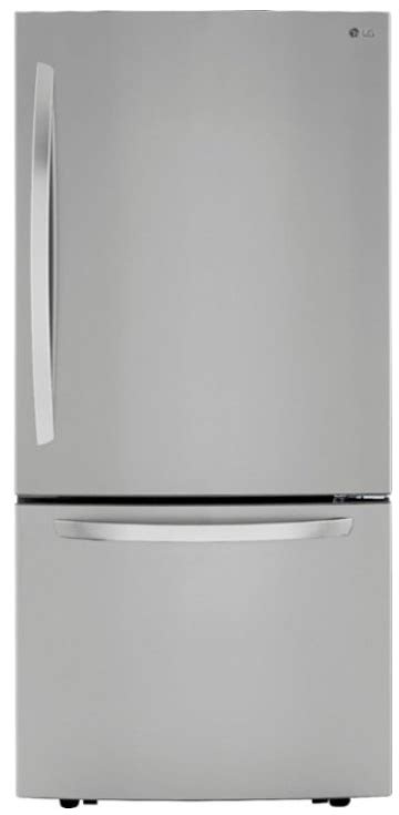 Lg 255 Cu Ft Bottom Freezer Refrigerator With Ice Maker Stainle