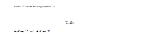 Footnotes Jmlrcls Package Wrong Behavior Of Thanks Tex Latex