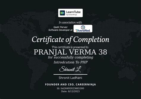 Pranjal Verma On Linkedin Beyond The Basics Navigated The Php Course Terrain Successfully🧑‍💻
