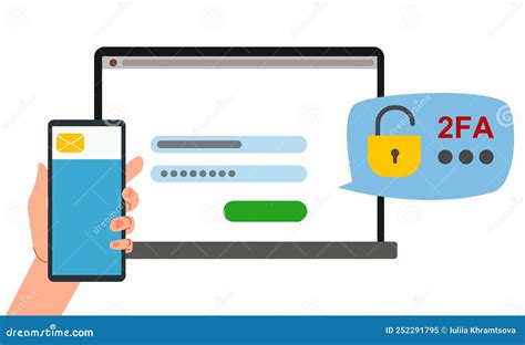 The Concept Of Two Factor Authentication Security Notification Of Login Confirmation With A