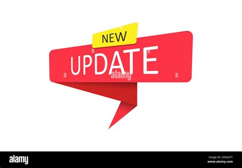 New Update A Red Banner Pointer Sticker Label Or Speech Bubble For Apps Websites And