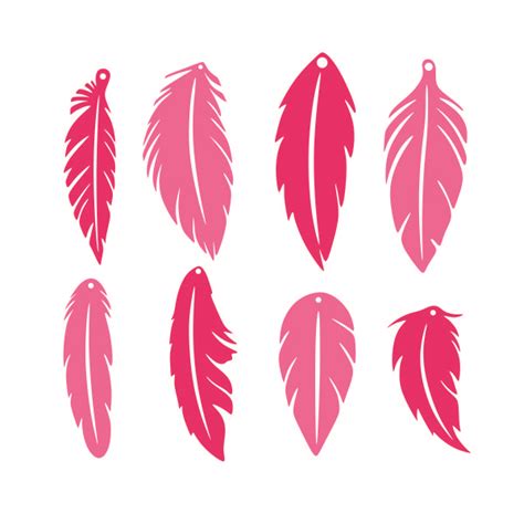 Feather Earrings Svg Apex Cuttable Designs And Fonts