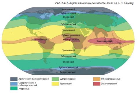 Карта климата европы