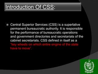 Civil Services Act And Reforms In Pakistan PPTX Law