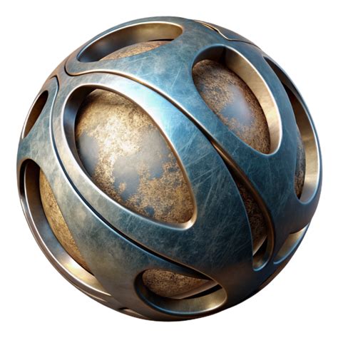 Beautiful Traditional Sphere Design Element Cutout With Metallic Finish
