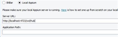 I Have To Specify My Local Appium Server Url Wherehow Can I Find The