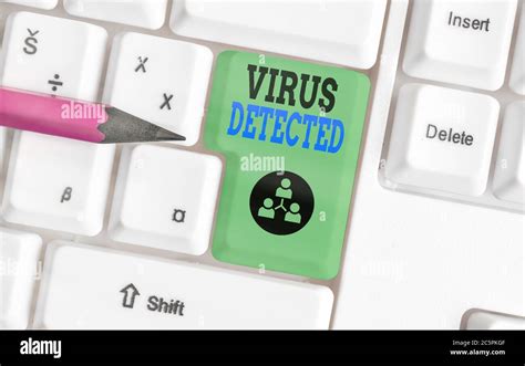 Word Writing Text Virus Detected Business Photo Showcasing A Computer Program Used To Prevent
