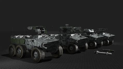 Sci Fi APC Collection D Model TurboSquid