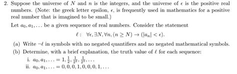 Solved Suppose The Universe Of N And N Is The Integers And