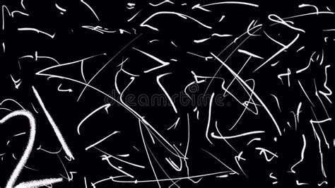 Big Animation With Doodles And White Lines On A Black Screen Stock Video Video Of White