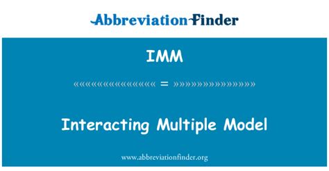 Imm Significa Interacción Modelo Múltiple Interacting Multiple Model