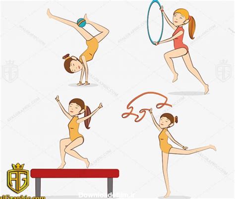 عکس ورزش ژیمناستیک کارتونی