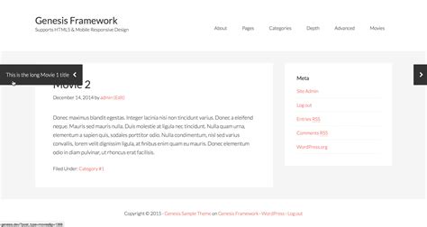 How To Add Links To Previous And Next Entries That Slide Open To Reveal Titles In Genesis