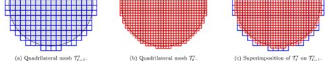 2d Quadrilateral Meshes On Different Levels Encapsulating The Domain Ω