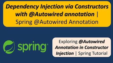 Dependency Injection Via Constructors With Autowired Annotation