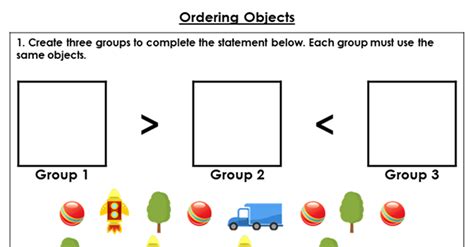 Year 1 Ordering Objects Lesson Classroom Secrets Classroom Secrets