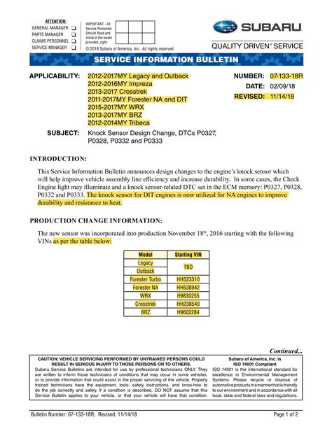 Knock Sensor S Location And How Many Subaru Outback Forums