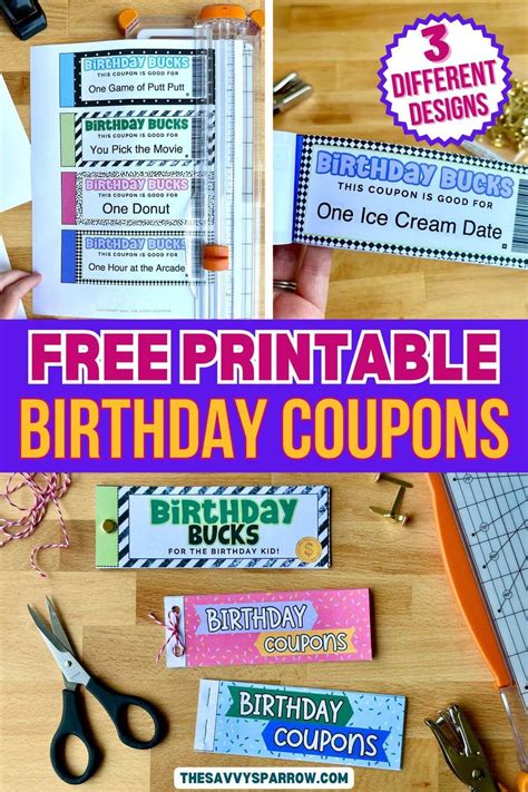 Birthday Coupon Book Free Printable For Diy Birthday Ts