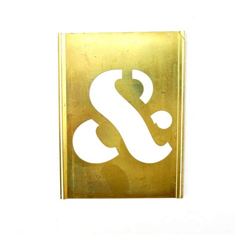 Vintage Brass Stencil Ampersand And Reeses Interlocking Stencils 2 1
